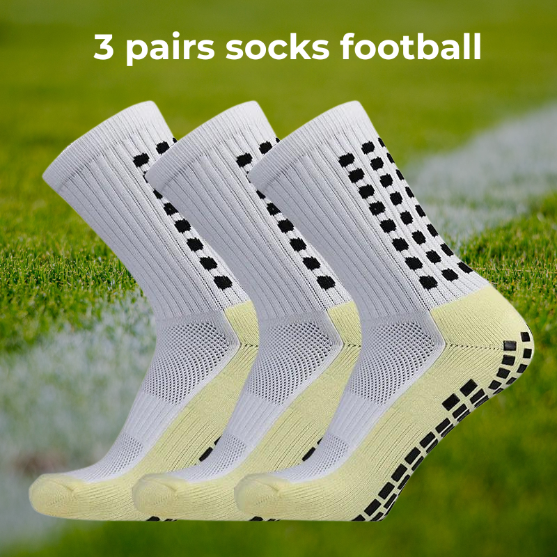 3 pairs grip socks football non slip ANKLEGUARD